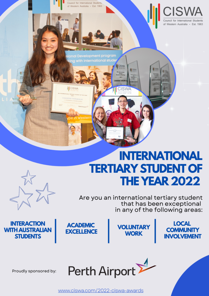 2022 WA International Tertiary Student of the Year – CISWA
